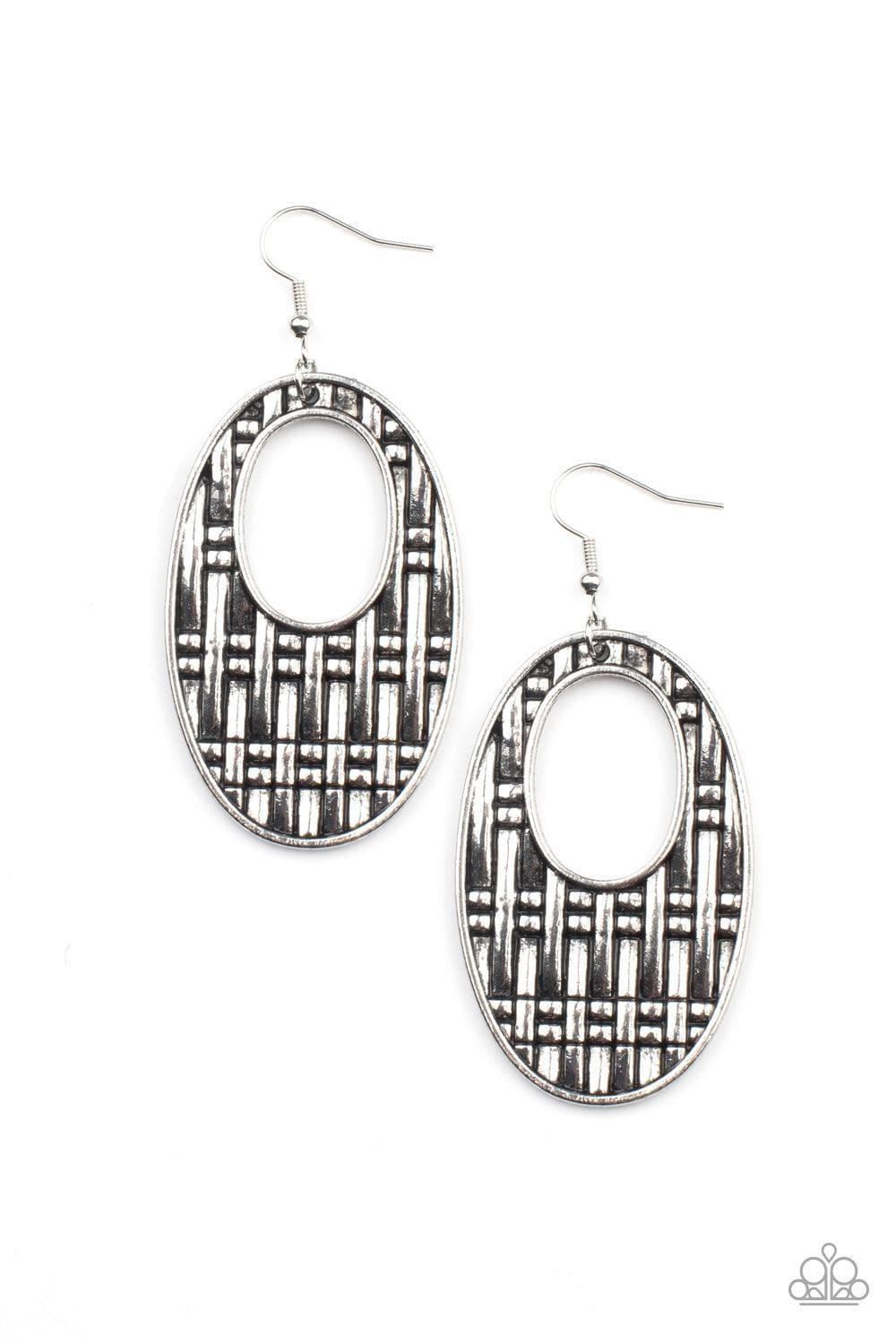 Paparazzi Jewelry Engraved Edge - Silver Earrings Bling By Jessiek ...