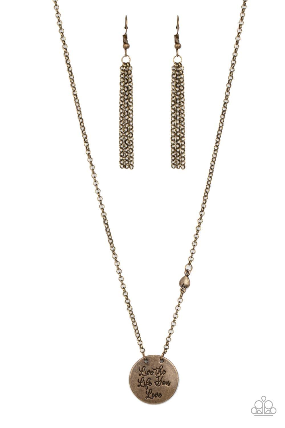 Paparazzi Jewelry Live The Life You Love - Brass Necklace Bling By ...