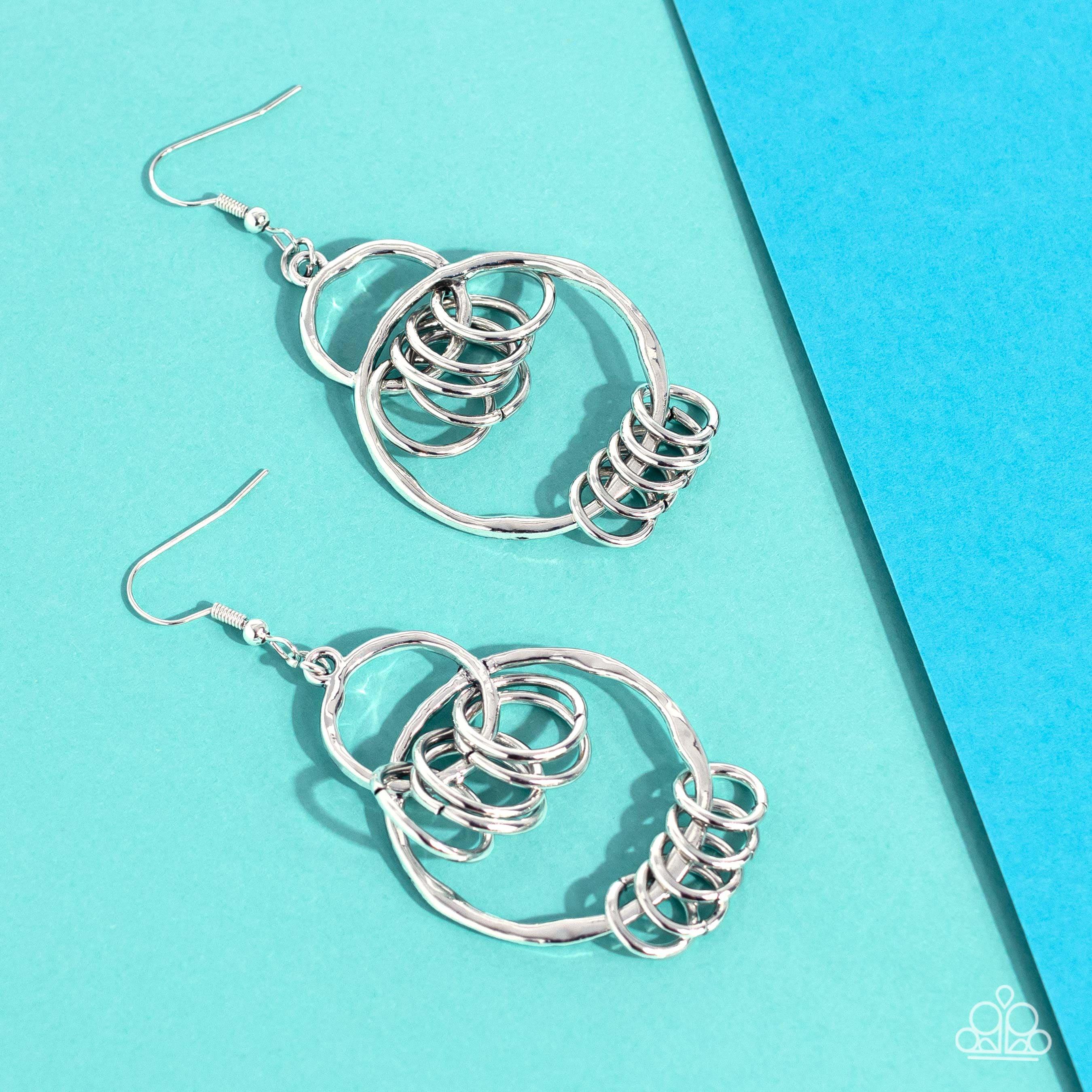 Paparazzi Jewelry Rebel Ringer - Silver Earrings Bling By Jessiek ...